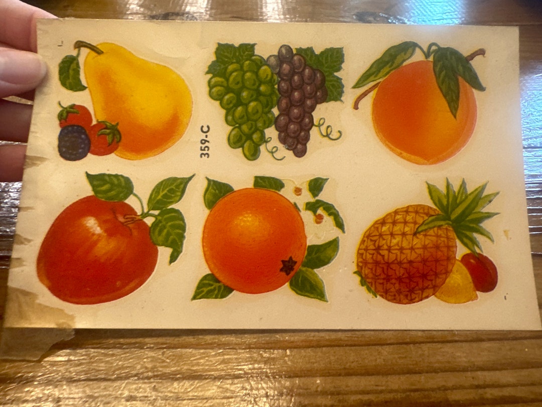 Vintage 1940's Assorted Fruits Duro Decals Decorative Transfers ...