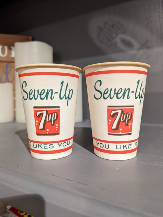 Pair of 2 NOS Seven-up 7up Soda Sample Cup Old & Original - Etsy