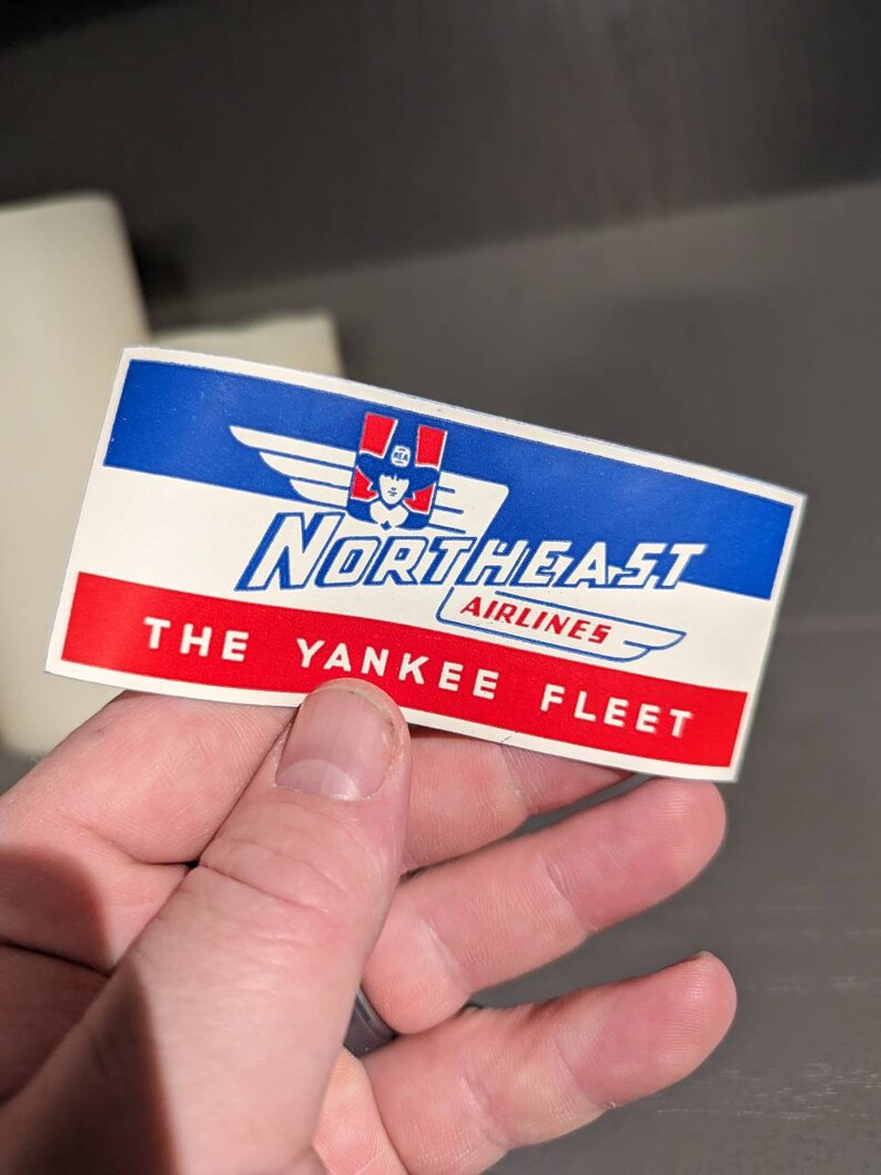 1940's Northeast Airlines Yankee Fleet Gummed Label - Old & Original ...