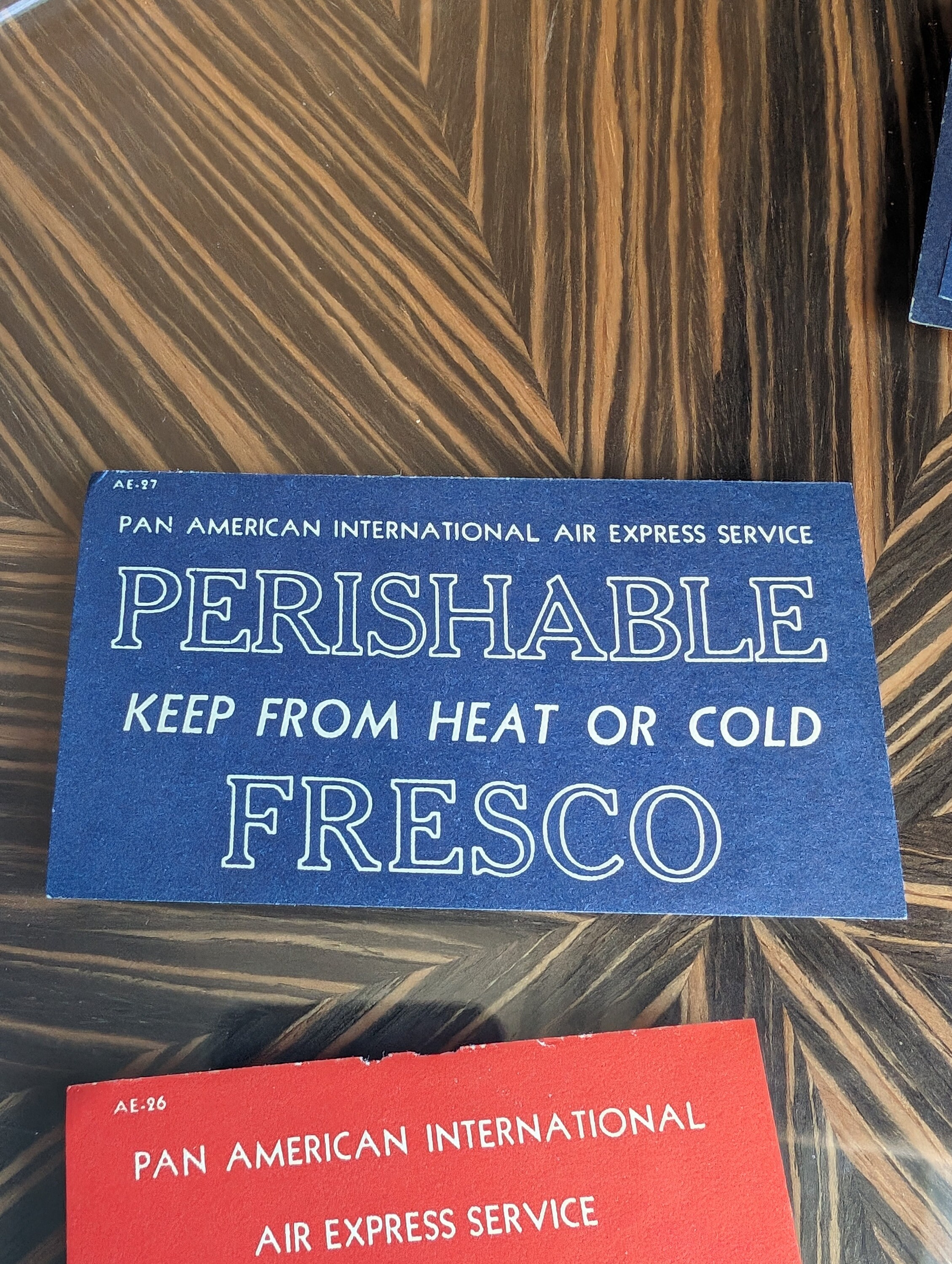 1950's PAA Pan American Airways System Label - Old & Original - Vintage ...
