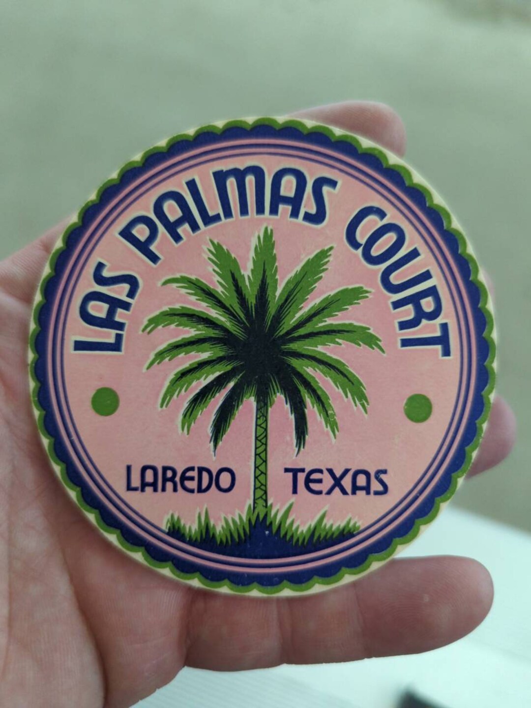 1940's Las Palmas Court Motor Hotel Laredo, Texas Gummed Label - Old ...
