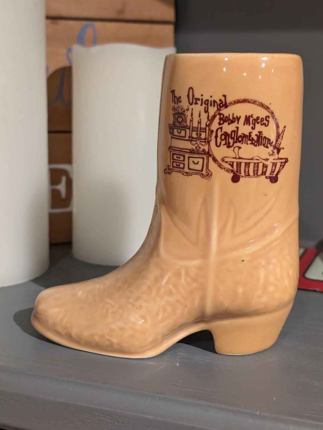 Vintage Bobby Mcgees Conglomeration Restaurant Original Cowboy Boot ...