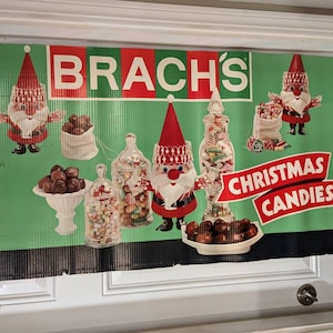 Large 1972 Brach's Candy Christmas Candy Candies Treats Display ...