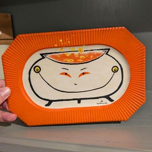 Old 1960s Bubbling Cauldron Halloween Paper Plate - Old - Original ...