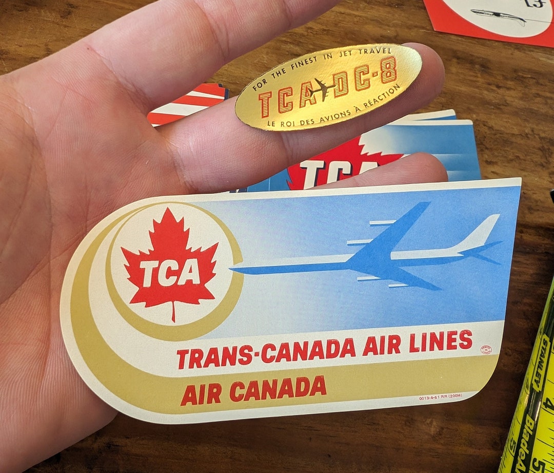 1960s TCA Trans Canada Airlines Decal -1961 Old & Original - Vintage ...