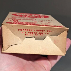 1940s Popsco Pop Corn Box- Old - Original - Popcorn Poppers Supply Co ...