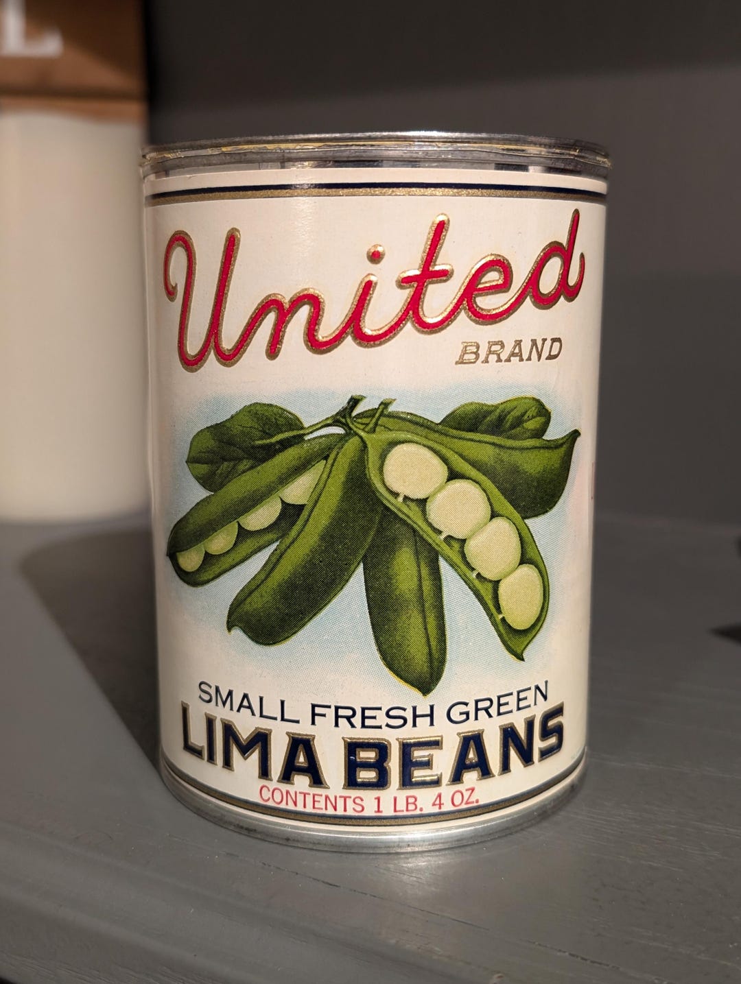 1930s United Lima Beans Can Label on Can Original Vintage Brooklyn, New ...
