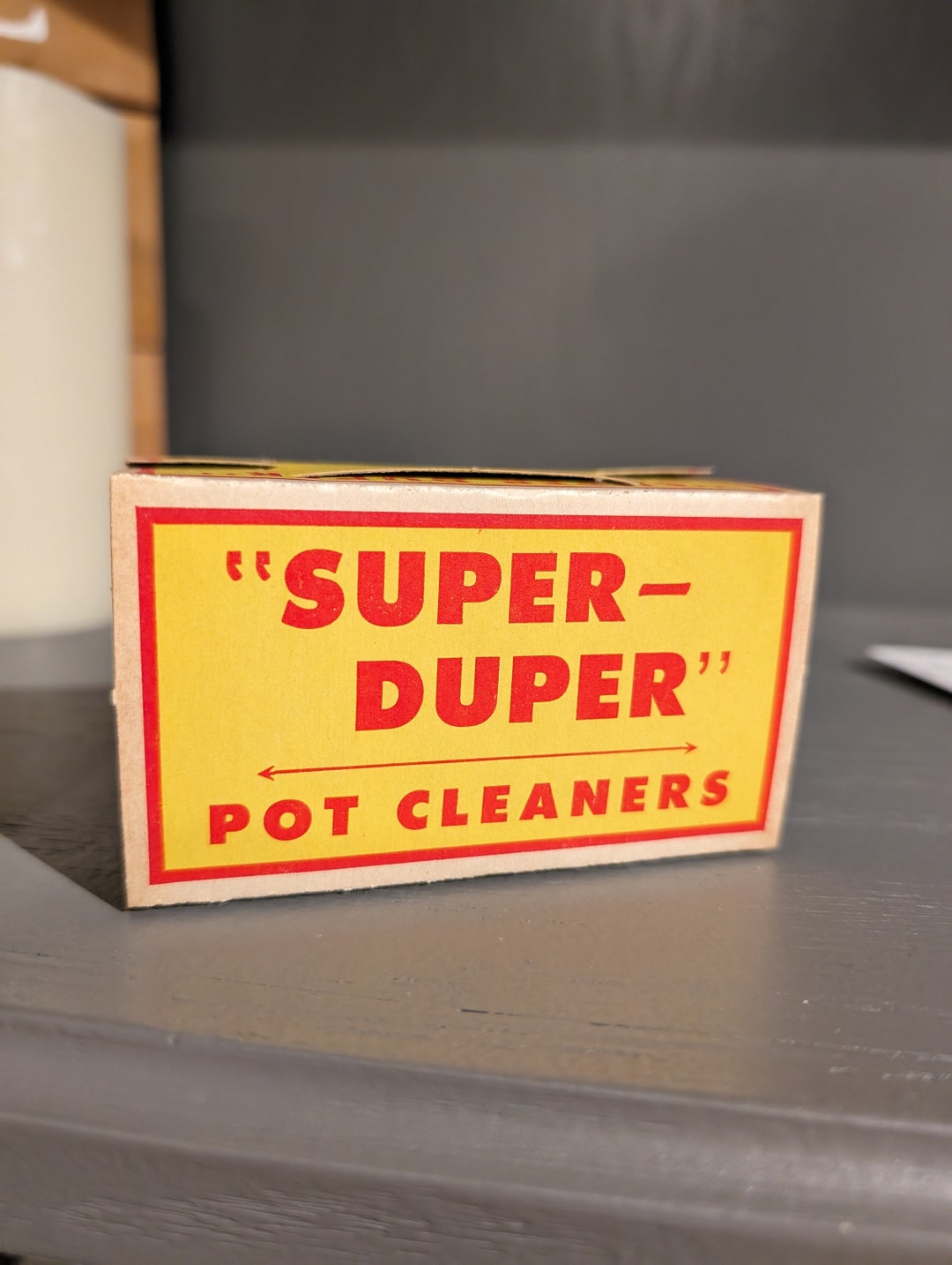 Old & Original 40s 50s Super Duper Pot Scrubber - Steel Wool Box Only ...