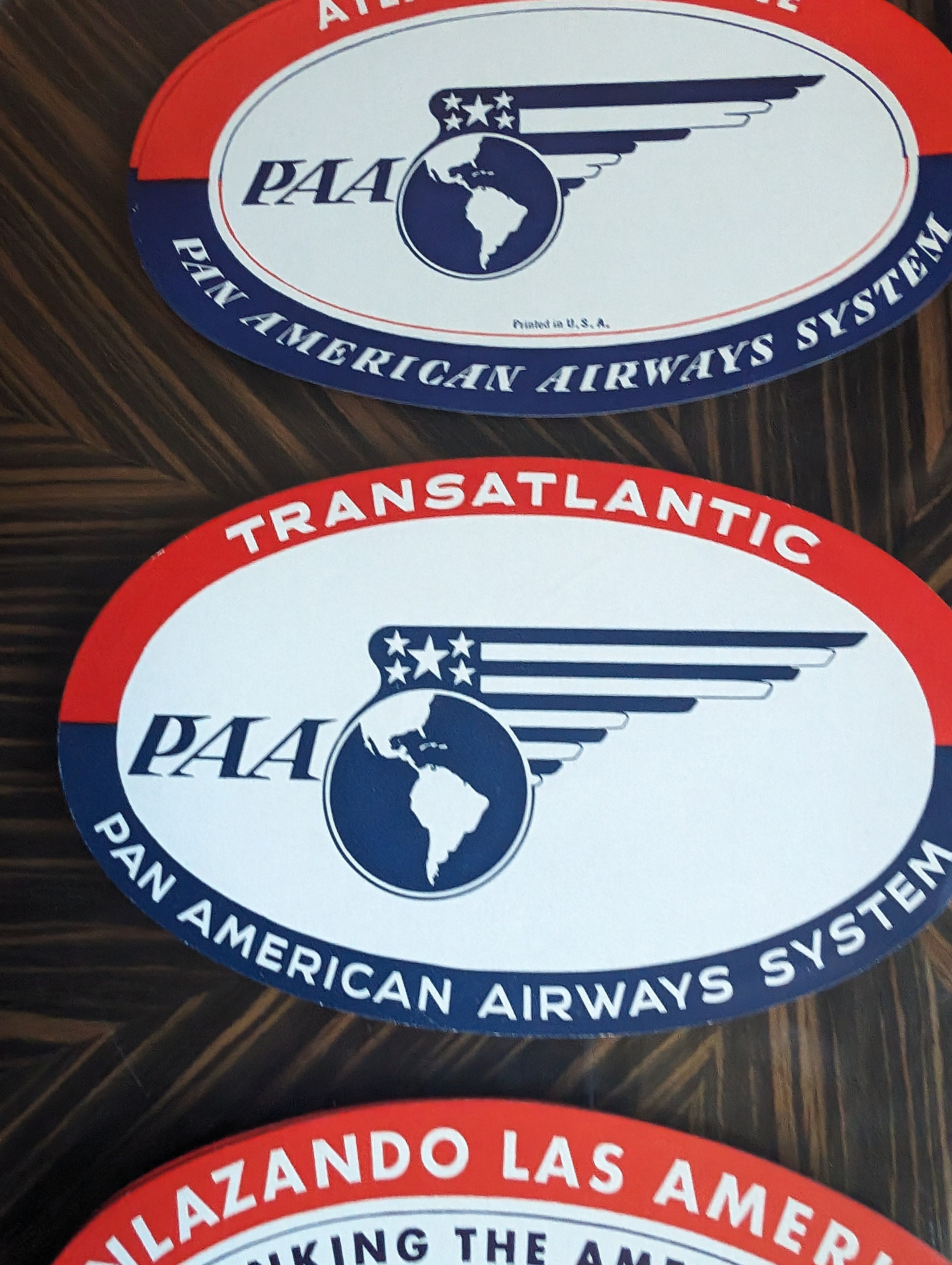 1950's PAA Pan American Airways System Label - Old & Original - Vintage ...