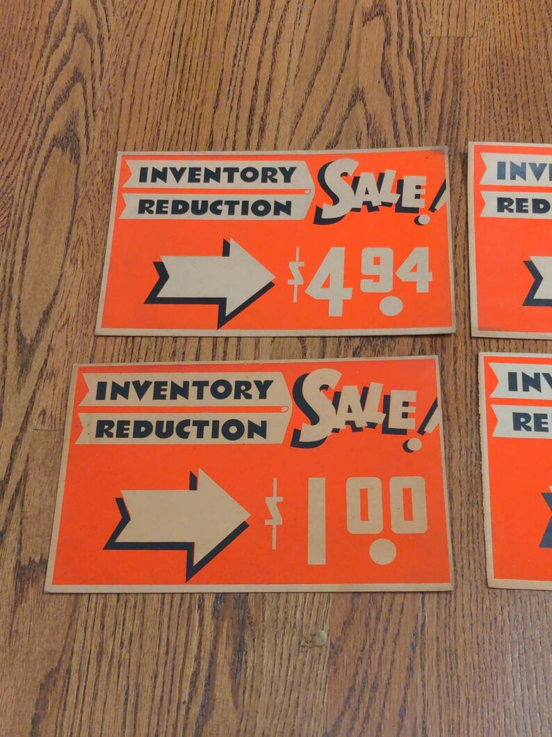 Original 1940's Inventory Reduction Sale Store Price Sign - Etsy