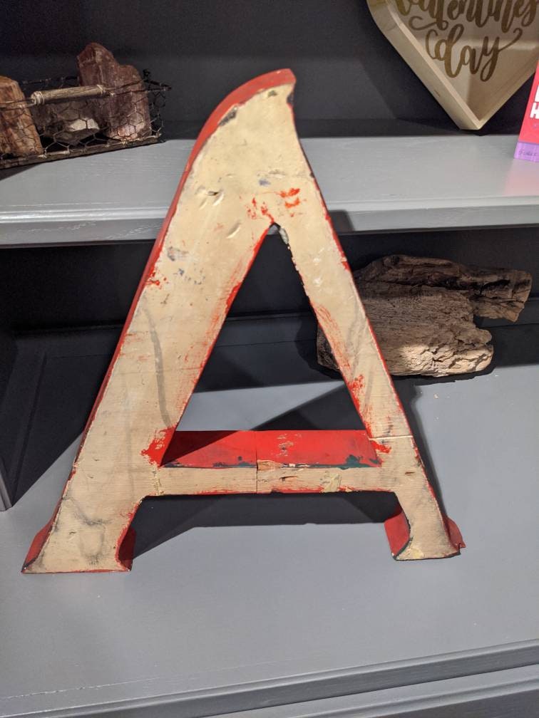 Large 18 A 1920's Billboard Letter Vintage Wood Sign - Etsy
