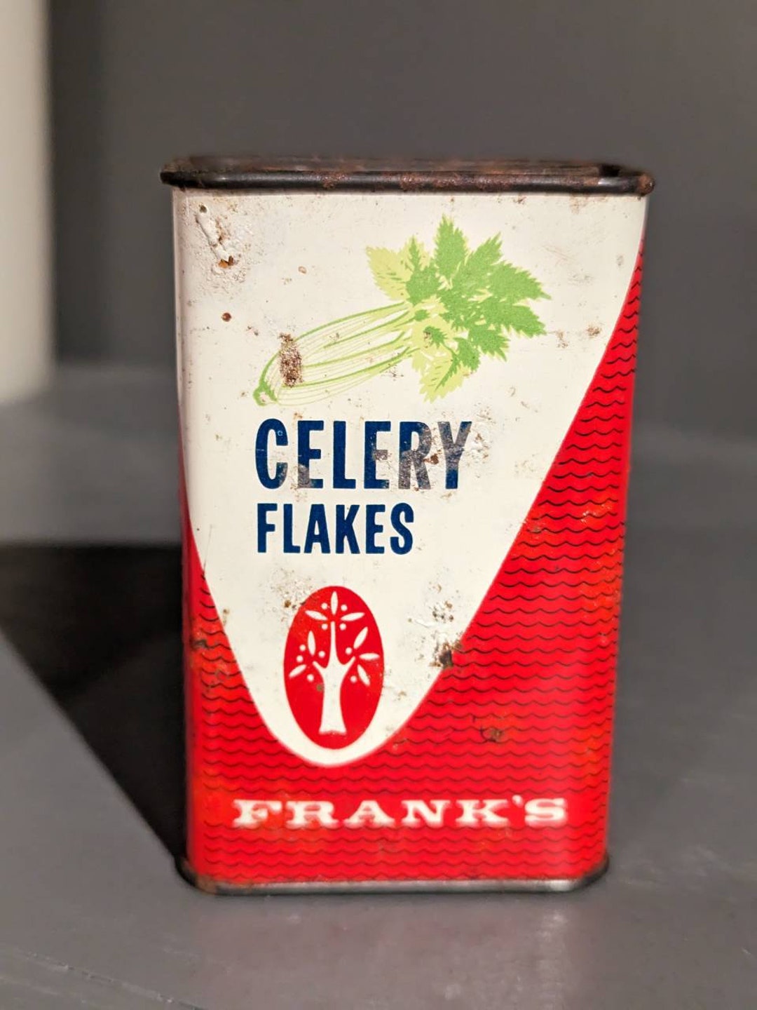 1960s Old & Original Franks's Celery Flakes Spice Seasoning Metal Spice ...