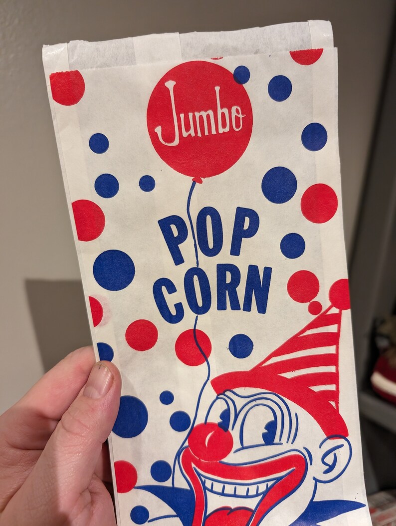 NOS 1970s 1980s Circus Clown Popcorn Pop Corn Bags- Old Vintage - Etsy