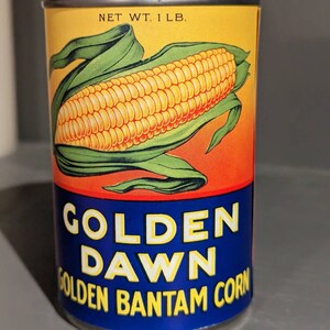 1940's Golden Dawn Corn Can Label on Can Original Vintage, Center Point ...