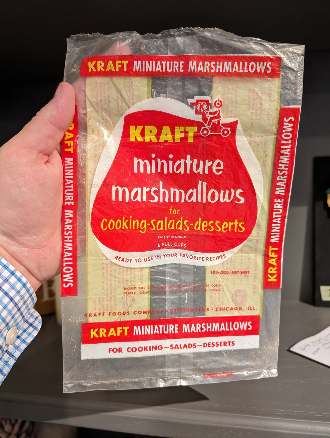 Vintage NOS 1950s 60s Kraft Marshmallows Original Packaging Kraft Foods ...
