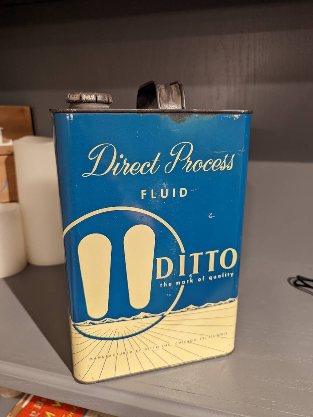 1944 Ditto Direct Process Copy Fluid Gallon Can - Metal - Old ...