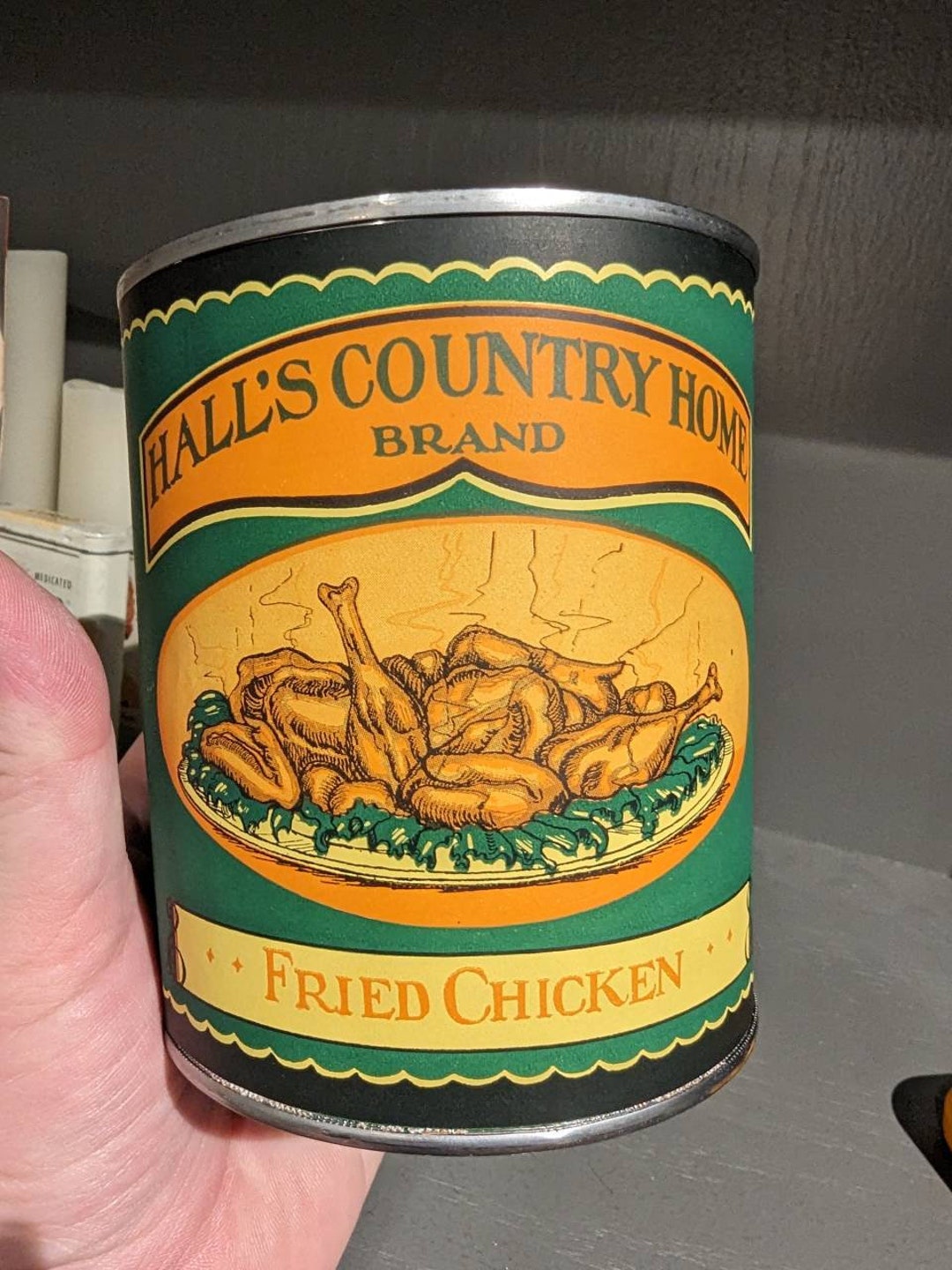 1930's Hall's Country Home Fried Chicken Can Label on Can Original ...