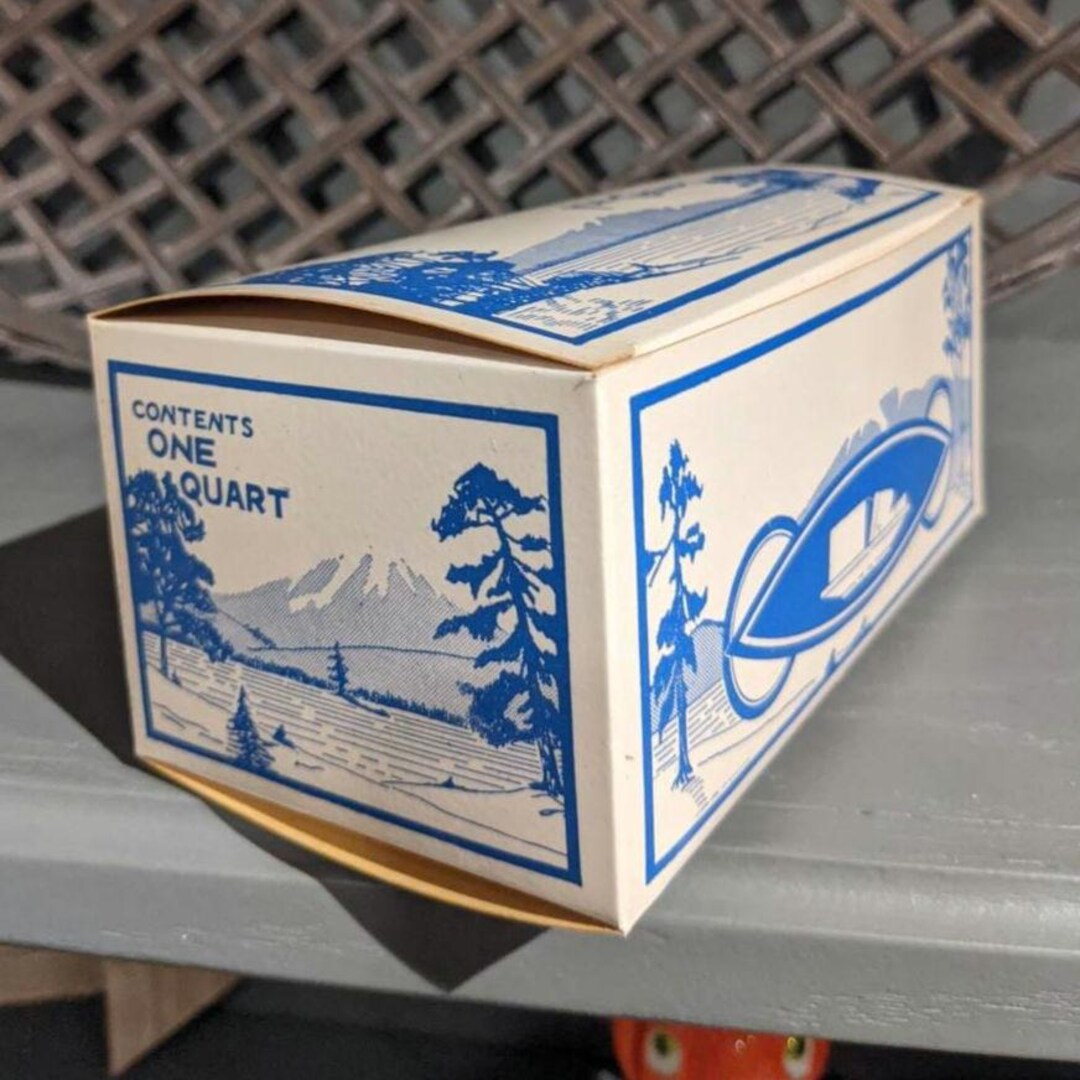 1930's Blue Snow Capped Mountains Ice Cream Box - Vintage Theatre or ...