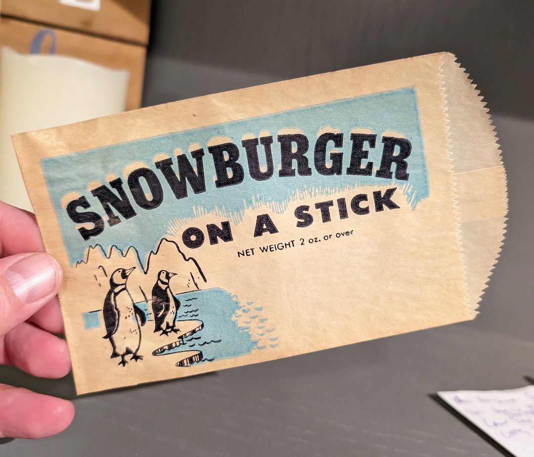 1940s NOS Snowburger Ice Cream/popsicle Wrappers NOS Old and Original ...