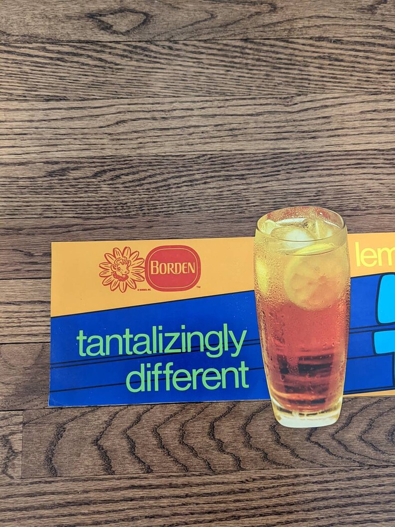 1970's Borden's Lemon Iced Tea Poster Original Vintage | Etsy