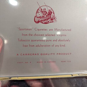 1940's Sportman Cigarettes Vintage Tin - Old & Original Tin - Empty - Etsy
