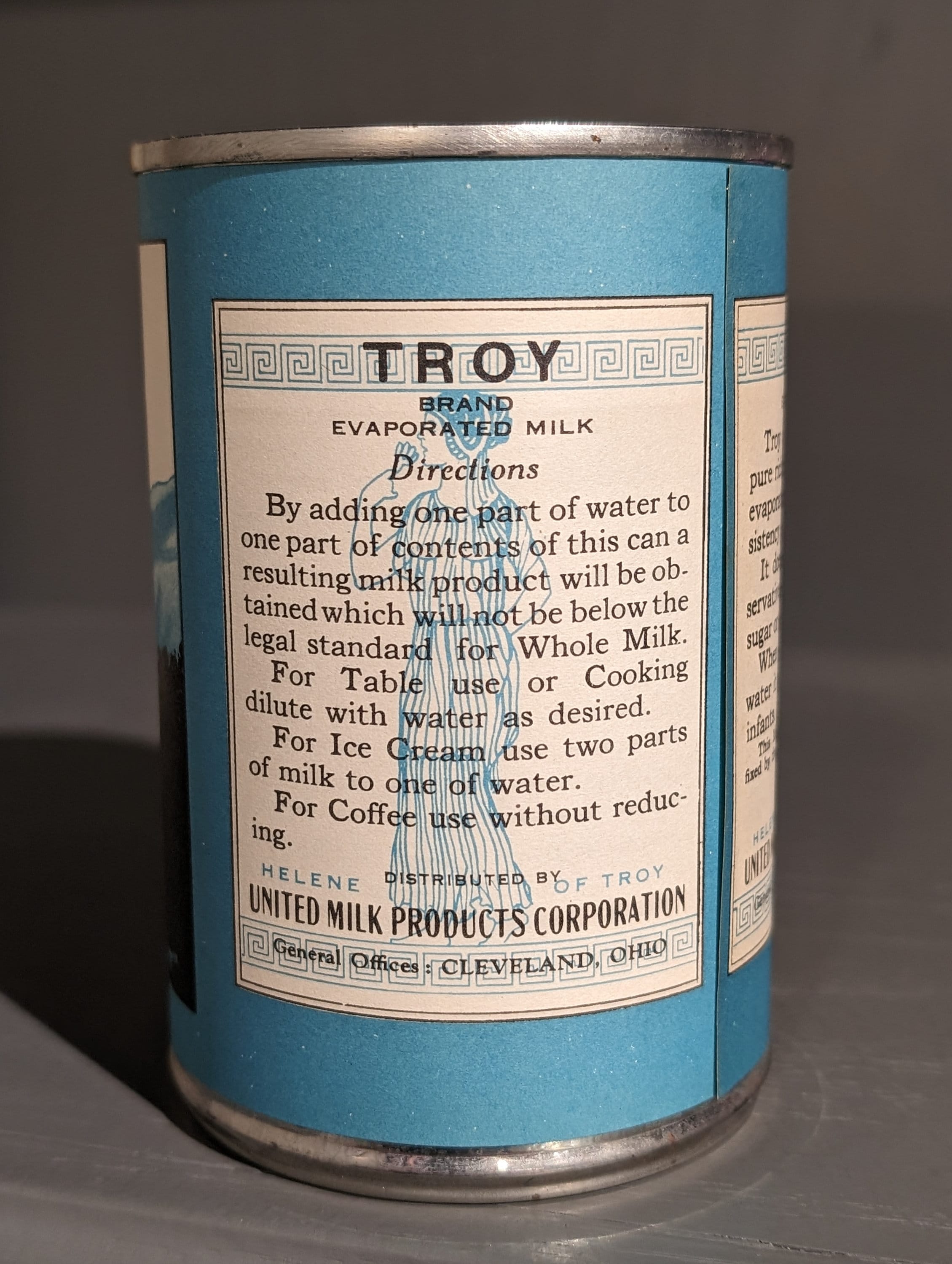 1920s Troy Evaporated Milk Old Bossy Can Label on Can Original Vintage ...