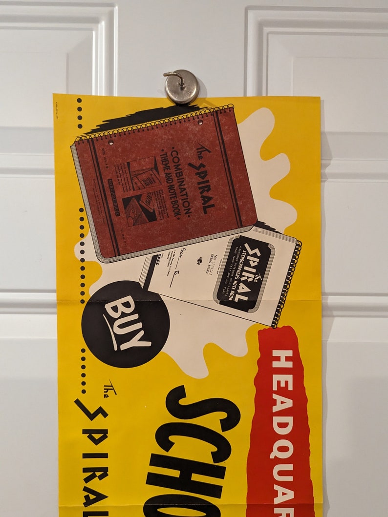 Original Vintage 1940s 50s Headquarters School House Spiral Notebook ...