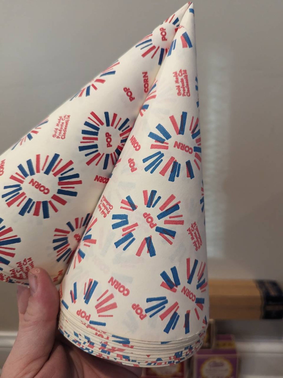 1960s Pop Corn Paper Cone Box Old Original Theatre Box - Etsy