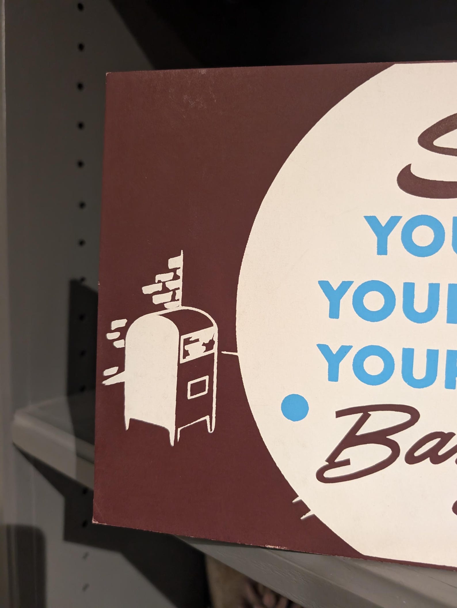 Original 1960s Bank by Mail Vintage Bank Sign - Thick Crescent Board ...