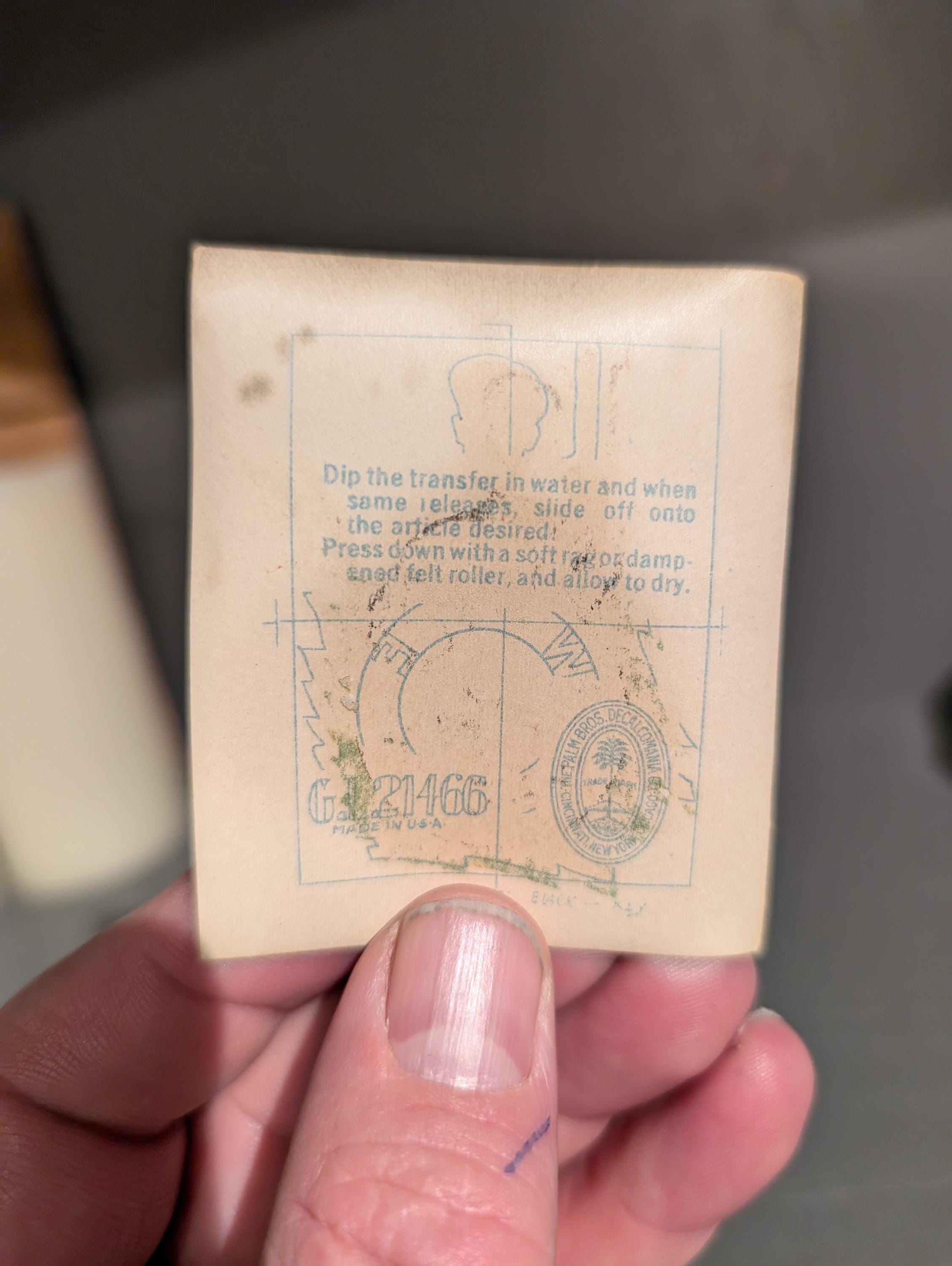 1930s Wherle Watchman Safe Waterslide Decal Police - Old & Original ...