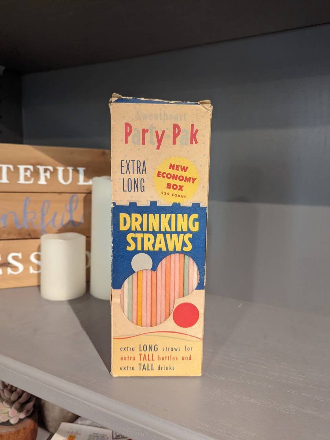 Original 1950's Sweetheart Party Pack Straws Drinking Straws Full Pack ...