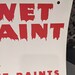 Original 1950's Dupont Paints WET PAINT Cardboard Sign - Vintage - Etsy