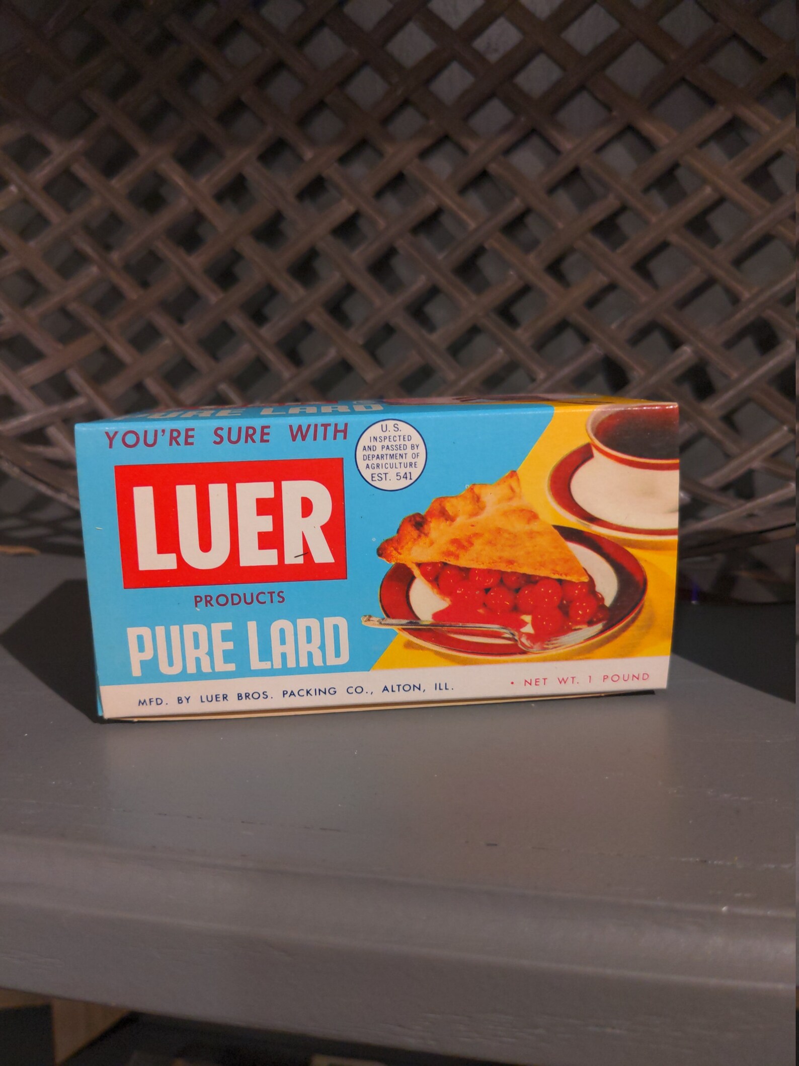 1950's LUER Lard One Pound Box Old & Original Kitchen - Etsy