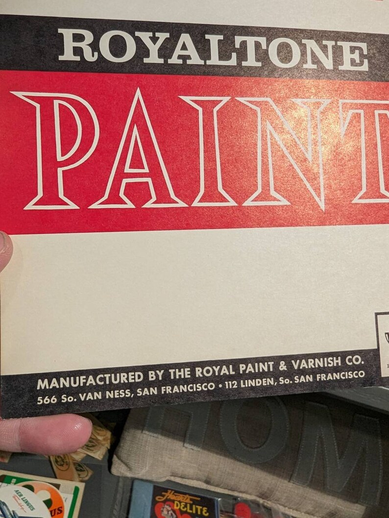 Original 1950's 60's Royaltone WET PAINT Cardboard - Etsy