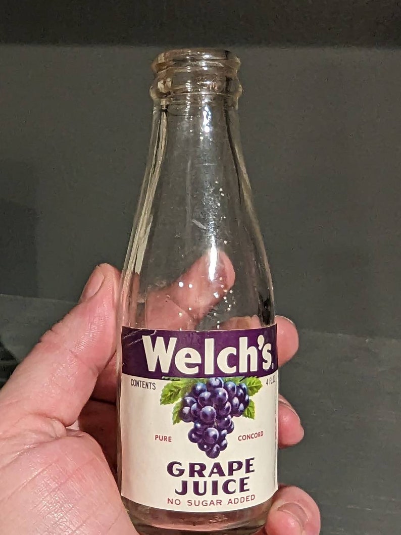 Original 1950's Welch's Grape Juice Bottle 4 Oz - Etsy