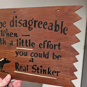 Original 1960's Don't Be A Stinker Skunk Vintage Basement Bar Mid ...