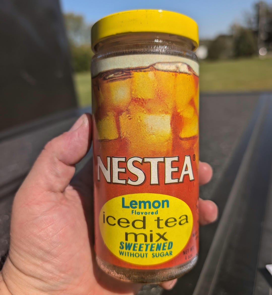 Vintage 70s 80s Nestea Lemon Iced Glass Iced Tea Jar - Old & Original ...