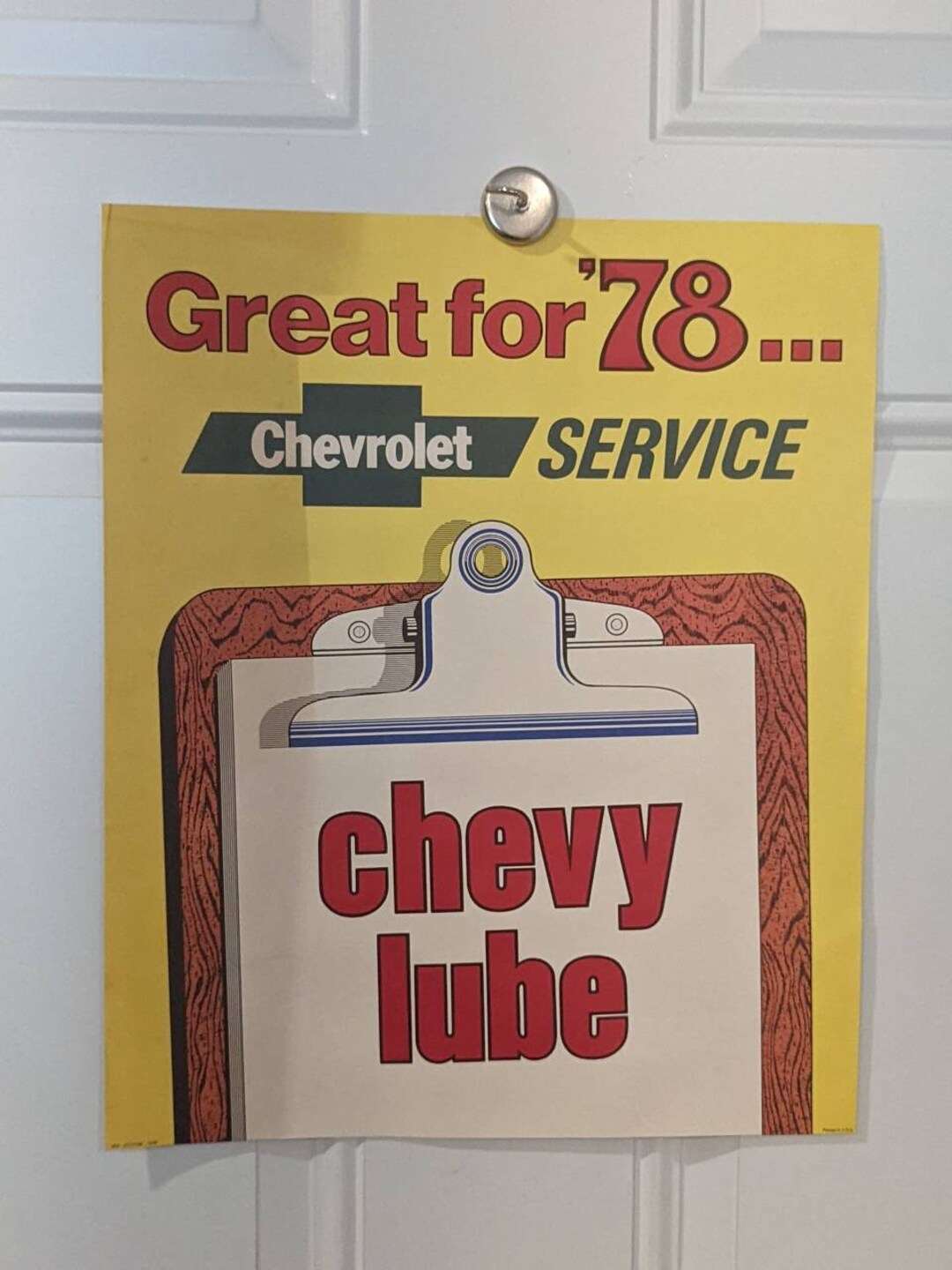 NOS Large Original 1978 Chevrolet Service Car Dealership Gas Station ...