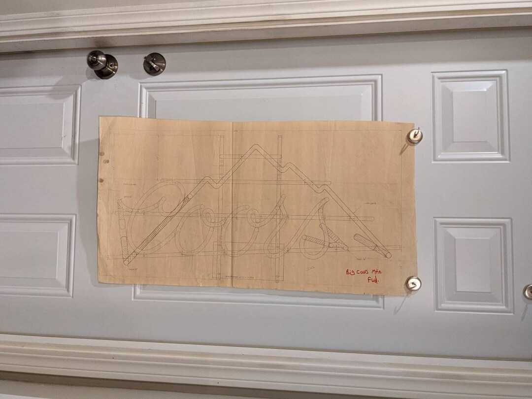 Original Blueprints Artwork 1990's Coors Beer Sign Drawing Mountians - Etsy