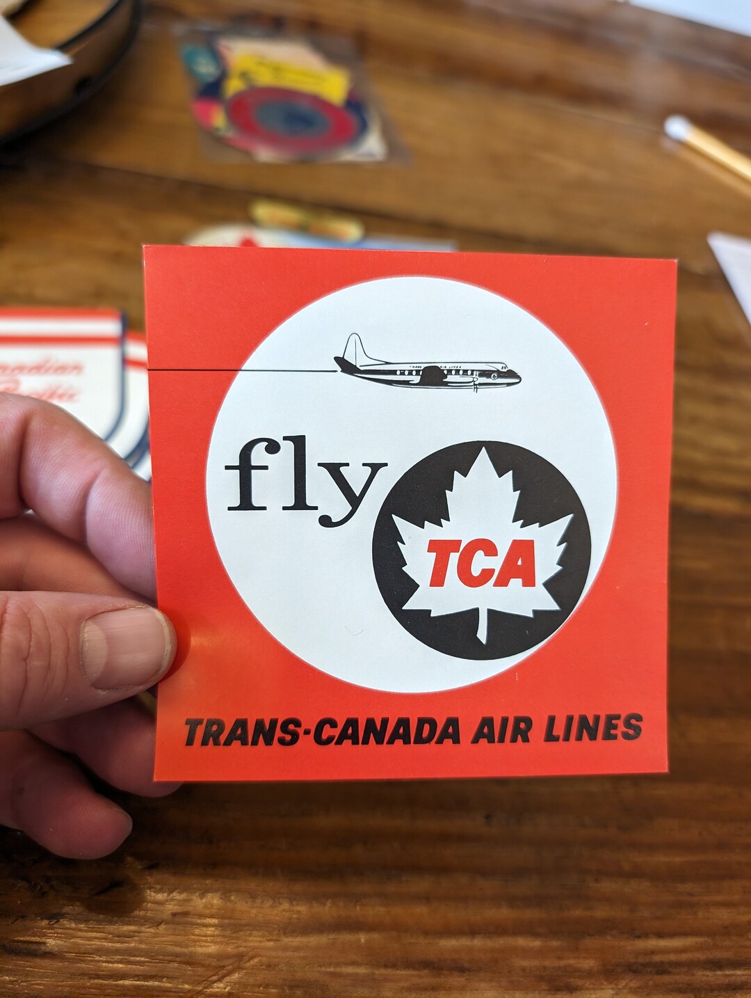 1960s TCA Trans Canada Airlines Decal - Old & Original - Vintage Travel ...