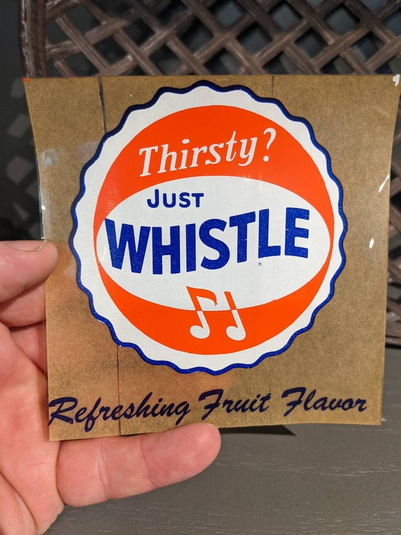 1950's/60s Whistle Orange Soda Sign Decal New Old Stock - Etsy