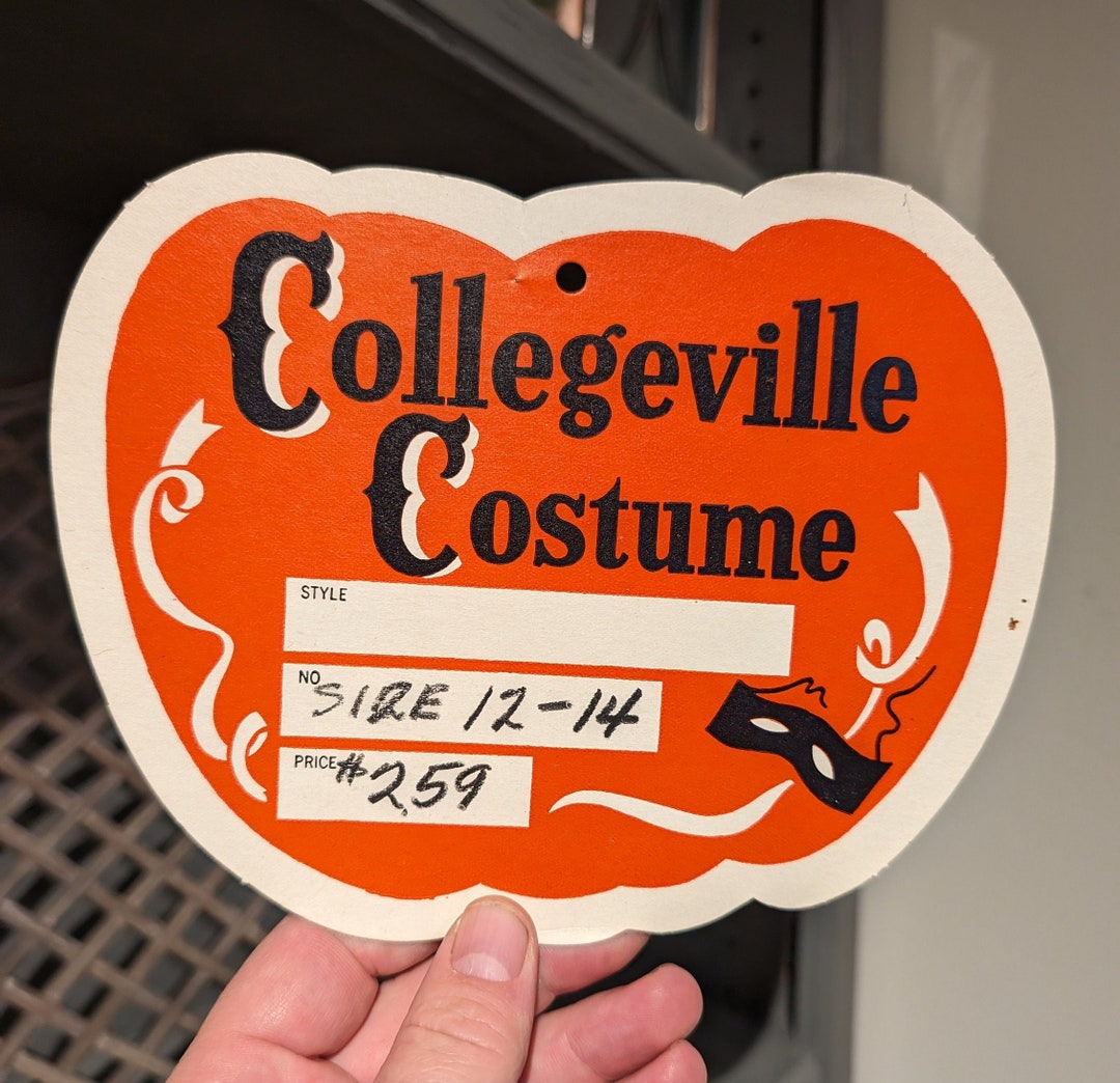 Collegeville Costumes Cardboard Sign Display Original Store Sign Decor ...