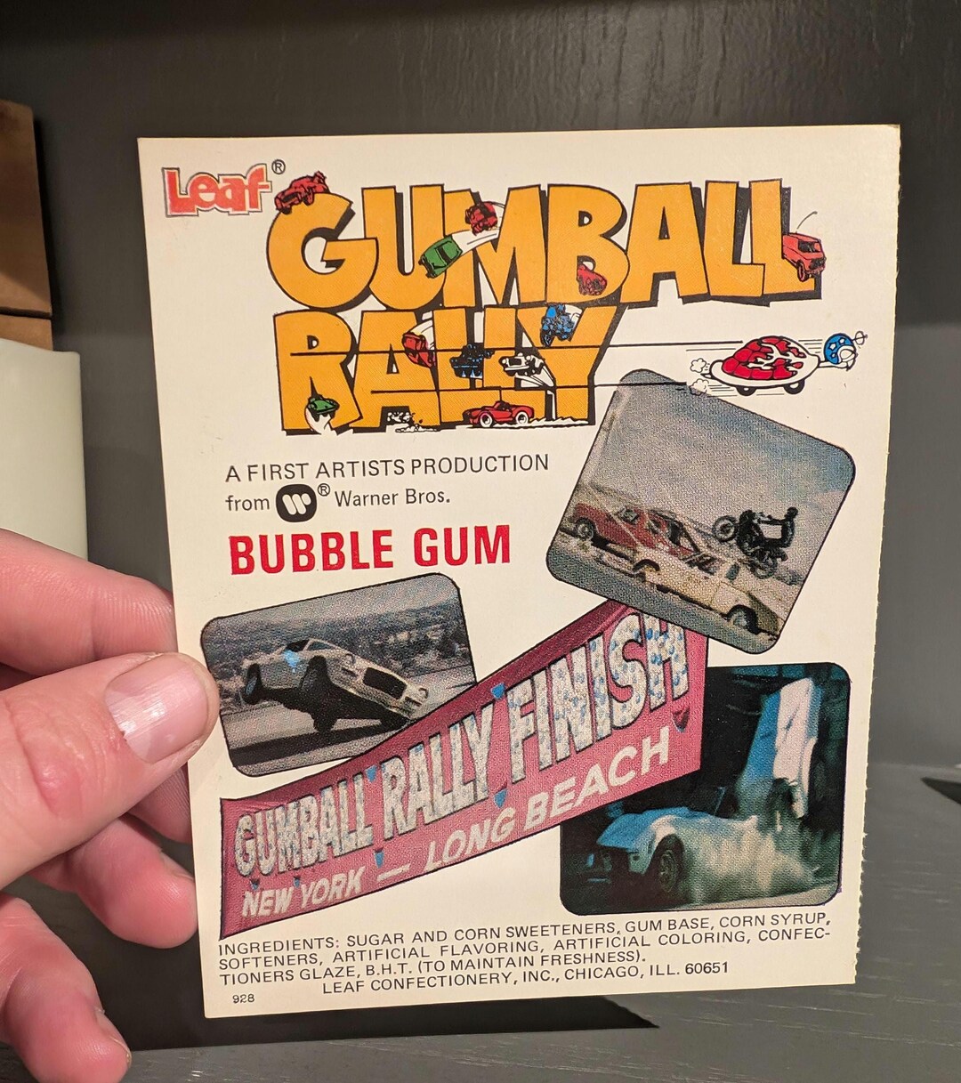 NOS 1970s Gumball Rally Movie Gumball Machine Price Sign - Cardboard ...
