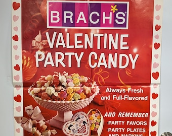 1960s Brach's Candy Valentine's Day Candies Treats Price Card Display ...