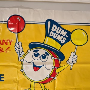 Large 1970s 80s Spangler Dum Dums Original Grocery Store Sign - Vintage ...