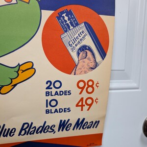 Vintage 1952 Gillette Razors Product Posters - Original Store ...
