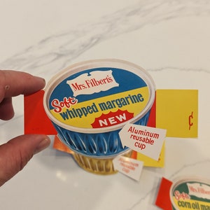 1960s Mrs Filbert's Margarine Price Sign Old & Original Kitchen Country ...