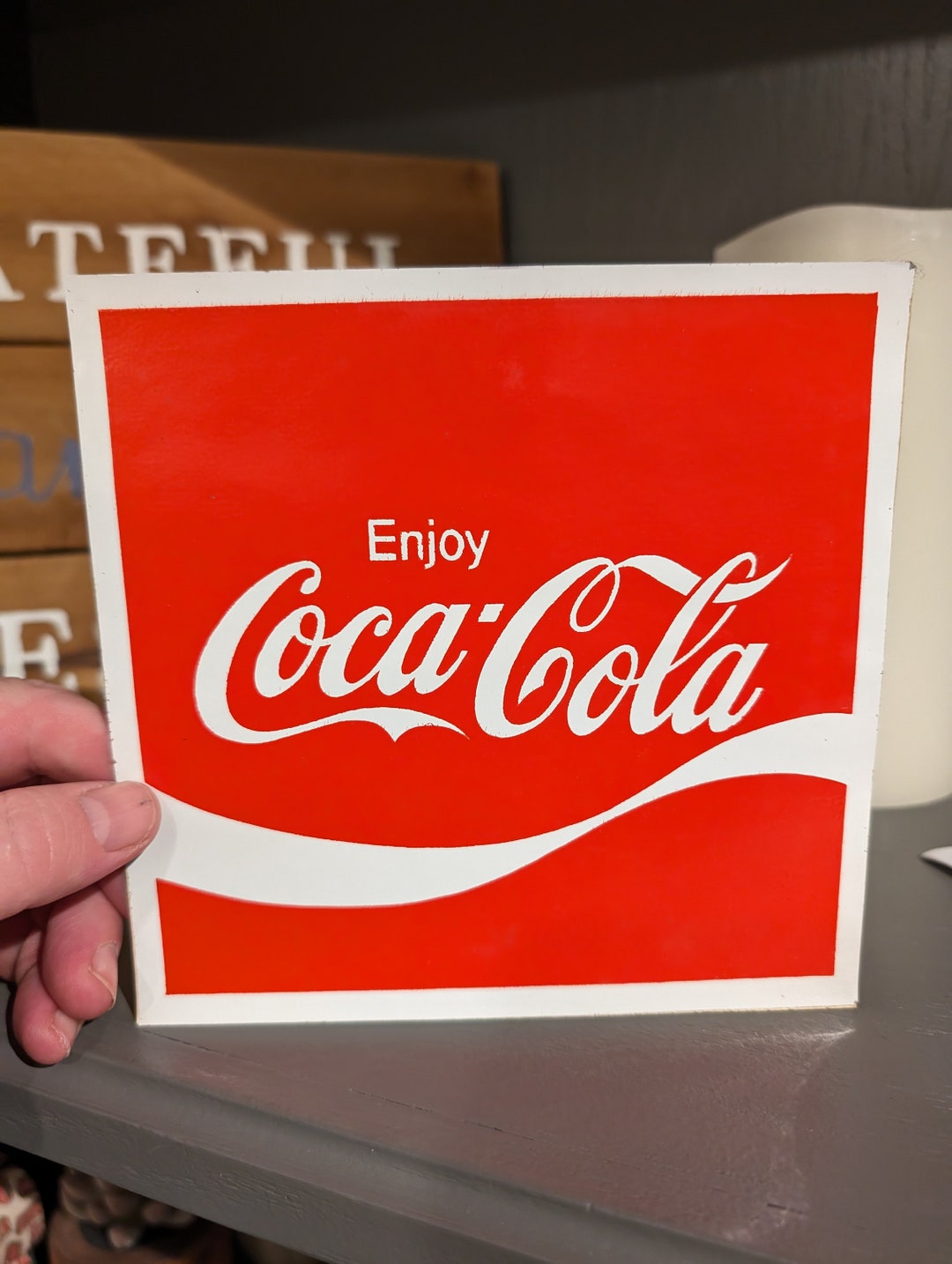 Original 1970's Enjoy Coca-cola Cola Soda Fountain Decals Vintage Coke ...