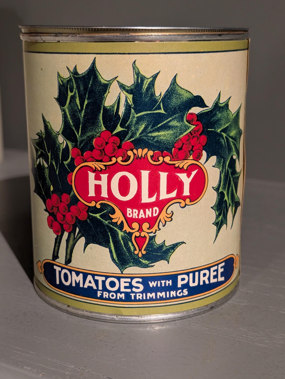 1900s 1910s Holly Brand Tomatoes Can Label on Can Original Vintage ...