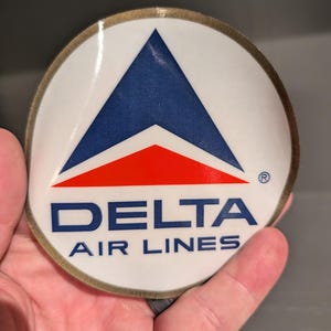 1990's Delta Airlines Airline Window Cling Signlabel - Old & Original ...